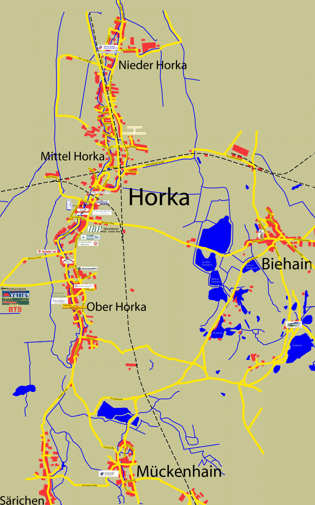 Ortskarte – Gemeinde Horka